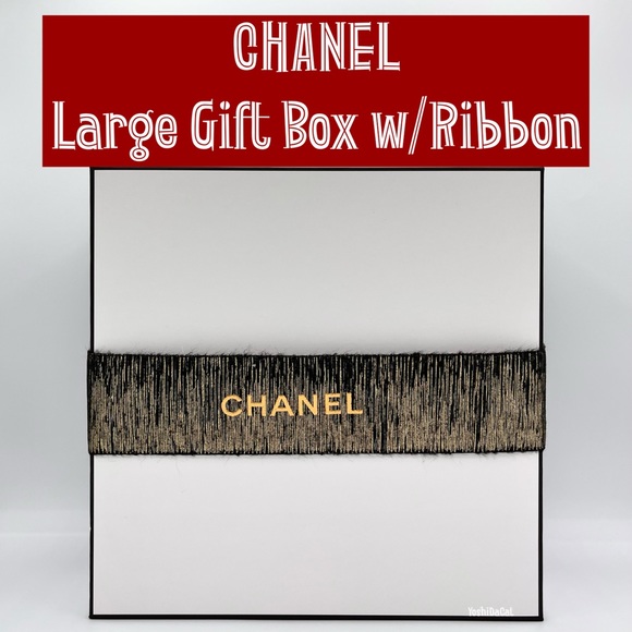 CHANEL | Other | Chanel Gift Box With Chanel Holiday Ribbon Stuffing ...